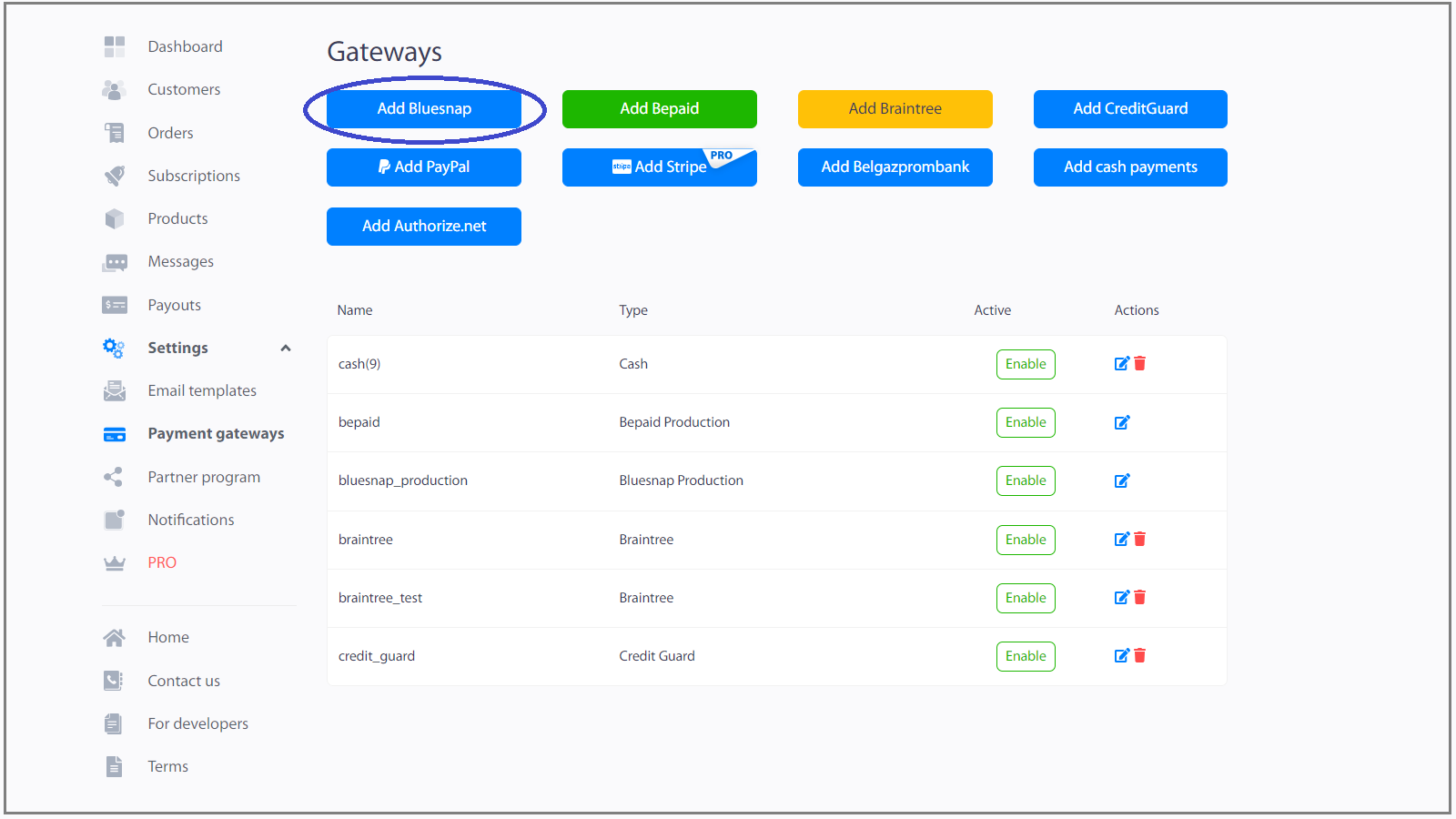 BlueSnap how to set up payment gateway - Tap2Pay